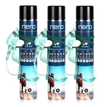 3 pack zuurstof 14 liter met masker 99,5% - Purezuurstof.nl